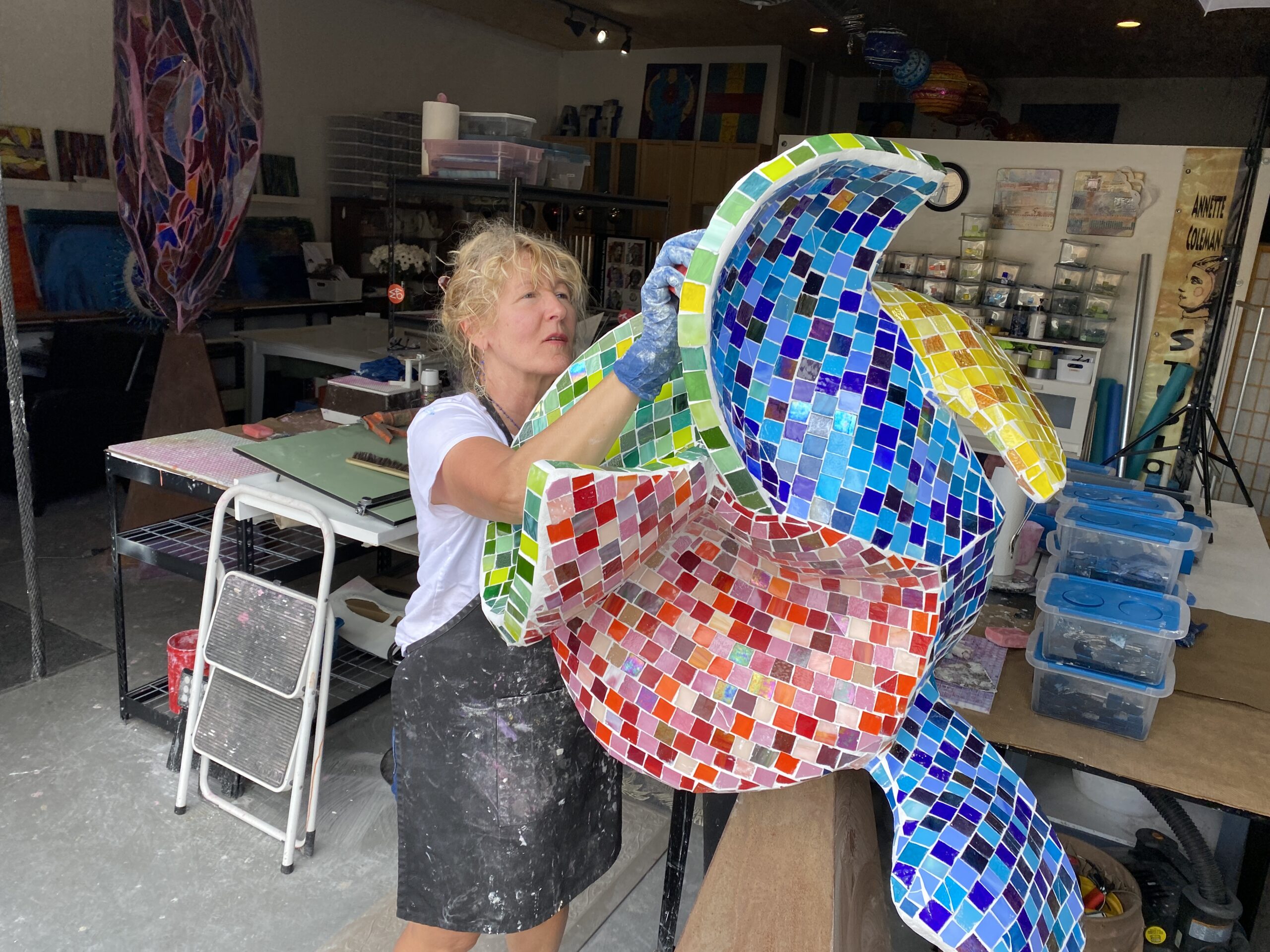 Sculptures passing though studio – Annette Coleman Multi-Media Artist